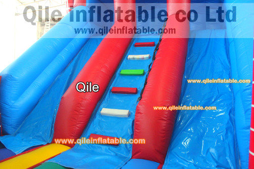 inflatable spider-manslide party qile adult slides full printing fun slide supplier