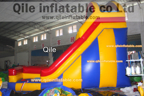 double  slide inflatable aqua slide with safe baffle supplier