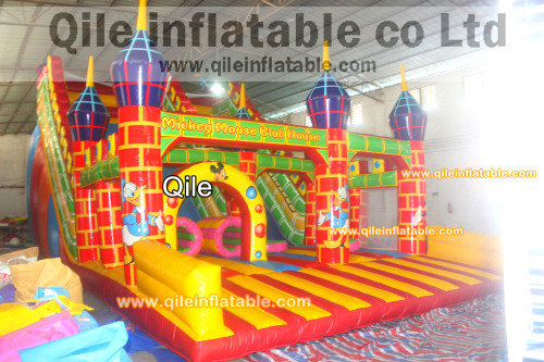 large inflatable slide inflatable Disneyland castle inflatable slide supplier
