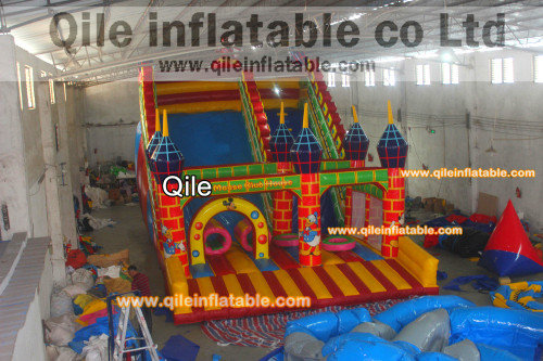 large inflatable slide inflatable Disneyland castle inflatable slide supplier