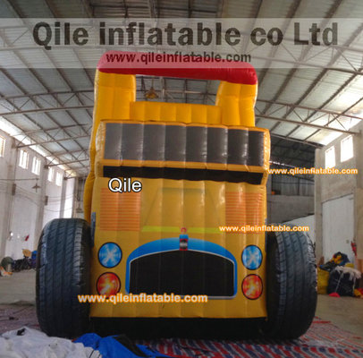 Big trucks  slide inflatable aqua slide with safe baffle supplier