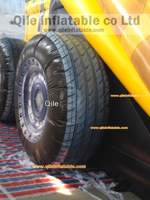 Big trucks  slide inflatable aqua slide with safe baffle supplier