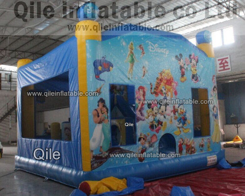 inflatable disney princess bouncy castle,rent inflatable combo. 3 in 1 combo supplier