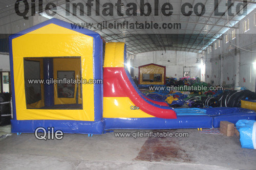 adult jumping slide, can romoved slide and pool, combo with removable pool supplier