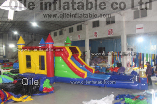 adult jumping slide, can romoved slide and pool, combo with removable pool supplier