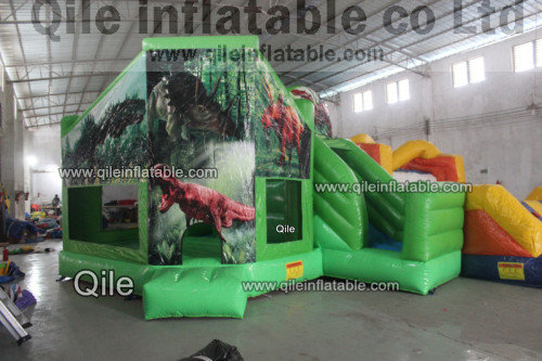 dinosaur century combo , inflatable maze,cheap inflatables for sale,qile inflatable combo supplier