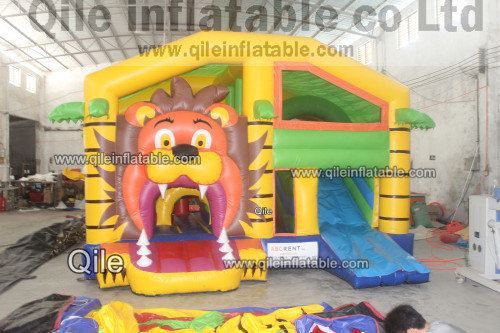 tiger combo , inflatableSnow and ice colors combo,cheap bouncy castle hire supplier