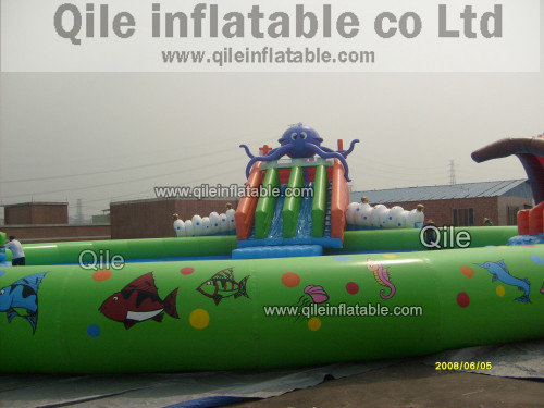 double water pool with slides,inflatable water sports,inflatable swimming toys supplier