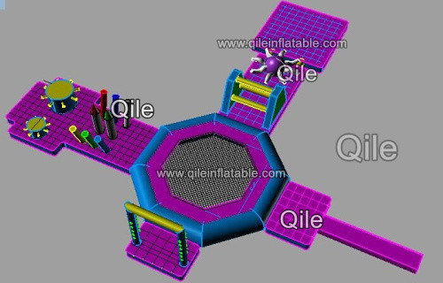 Durable Inflatable Water Sports For Entertaiment / Water Park Games For Pool supplier