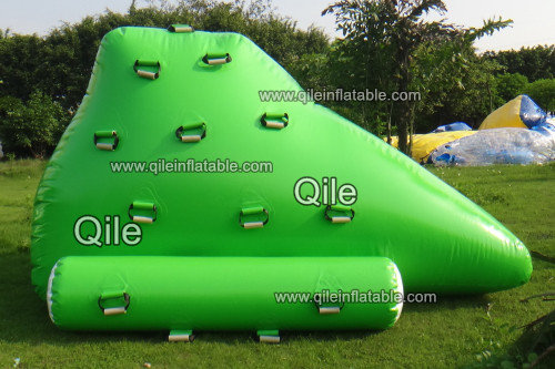 0.9mm PVC Tarpaulin green Inflatable Iceberg With 2 Sides Climbing For Swimming Pool supplier