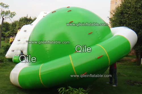0.9mm PVC Tarpaulin green Inflatable Iceberg With 2 Sides Climbing For Swimming Pool supplier