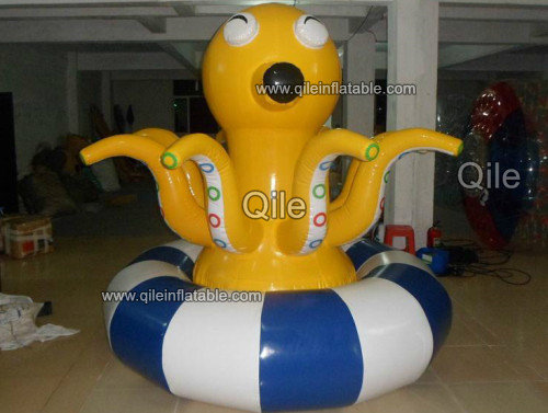 Funny 0.9mm PVC Tarpaulin Saturn Inflatable octopus For Water Park Games supplier