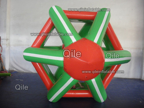 0.9mm PVC Tarpaulin Colorful Inflatable Water Roller For Water Games supplier