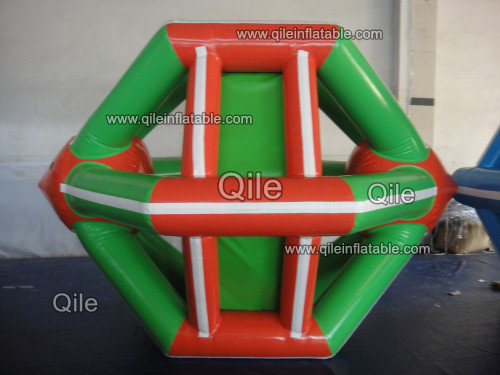 0.9mm PVC Tarpaulin Colorful Inflatable Water Roller For Water Games supplier
