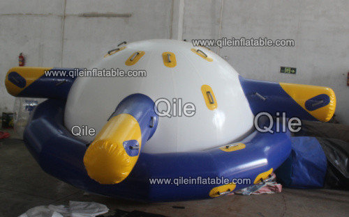 Double Layer PVC Fabric Inflatable Saturn Rocker / Inflatable Floating Spinner supplier