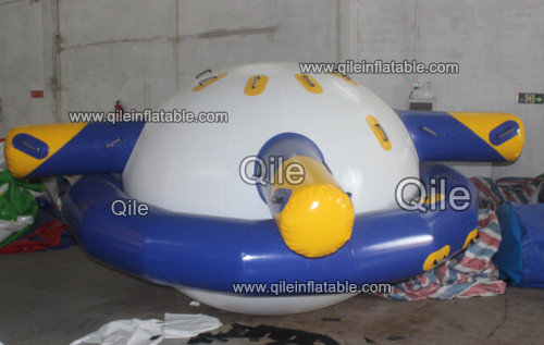 Double Layer PVC Fabric Inflatable Saturn Rocker / Inflatable Floating Spinner supplier