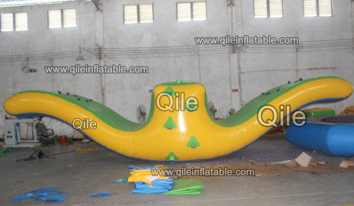 0.9mm PVC Tarpaulin Fabric Blue and Yellow Color Inflatable Water Slides for Pools supplier
