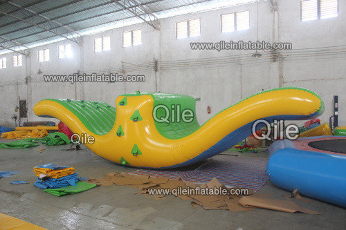 0.9mm PVC Tarpaulin Fabric Blue and Yellow Color Inflatable Water Slides for Pools supplier