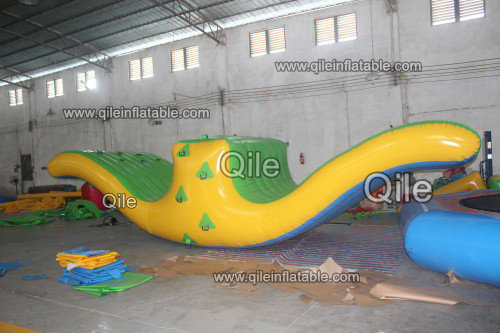 0.9mm PVC Tarpaulin Fabric Blue and Yellow Color Inflatable Water Slides for Pools supplier