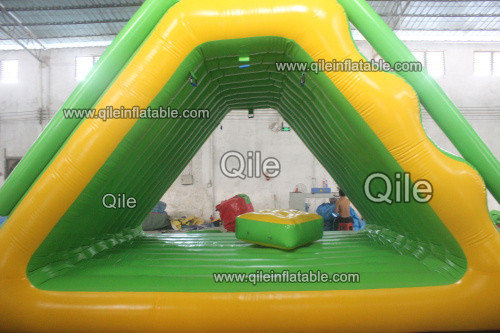 0.9mm PVC Tarpaulin Fabric Blue and Yellow Color Inflatable Water Slides for Pools supplier