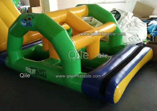 Inflatable water sport bridge with 0.9mm PVC Tarpaulin Fabric for the lake supplier