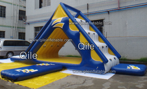 Blue and White Color Inflatable Water Slide  For Pool Or Lake supplier