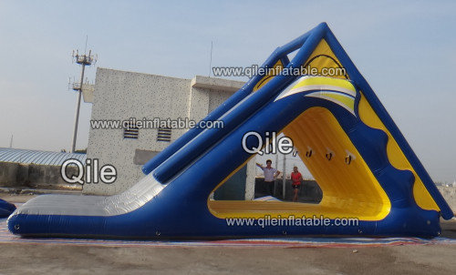 Blue and White Color Inflatable Water Slide  For Pool Or Lake supplier