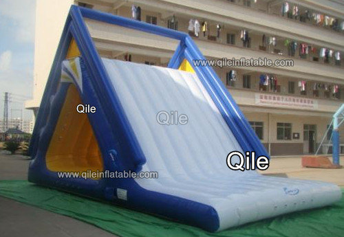 Blue and White Color Inflatable Water Slide  For Pool Or Lake supplier