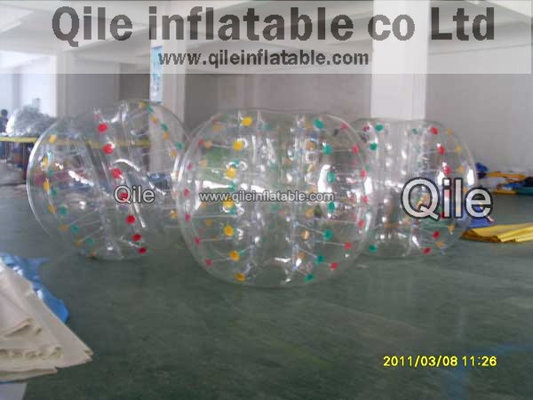 1.8m PVC Blue Clear Inflatable Bumper Ball for human bubble football game supplier