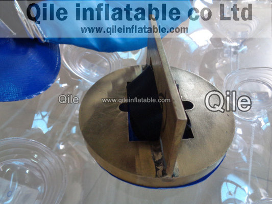 1.8m PVC Blue Clear Inflatable Bumper Ball for human bubble football game supplier