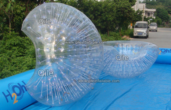 0.8mm PVC Inflatable Half Zorb Ball , Bubble Soccer Ball For Children Or Adult supplier