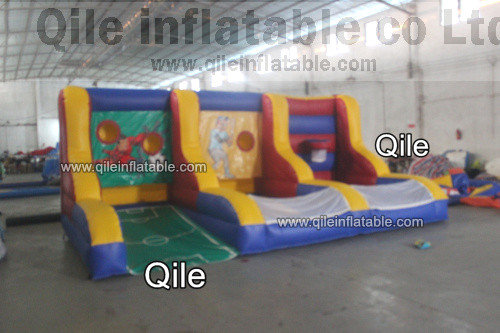 Reinforced Safe Inflatable Sports Games Football / Soccer Goal Post CE / EN14960 supplier