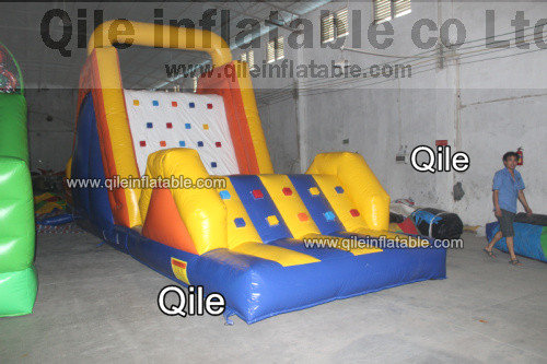 Large-Scale Inflatable Rock Climbing Wall With Slde And Pool For Entertainment supplier