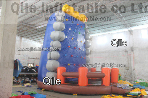 Gaint Red Inflatable Rock Climbing Mountain , Inflatable Amusement Park supplier