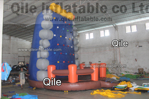 Gaint Red Inflatable Rock Climbing Mountain , Inflatable Amusement Park supplier
