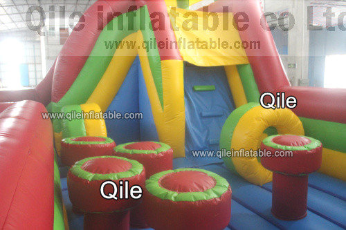 0.55mm PVC Tarpaulin Inflatable Sports Games , Inflatable Amusement Park supplier