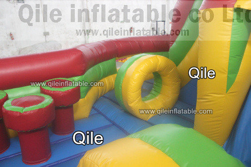 0.55mm PVC Tarpaulin Inflatable Sports Games , Inflatable Amusement Park supplier