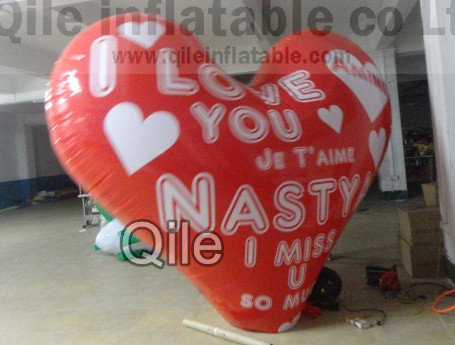Opening Celebration heart Inflatable For Advertisement , Advertising Inflatables supplier