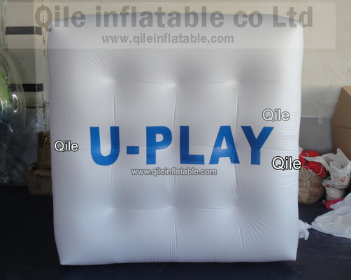 Large Helium Balloon Cube with UV protected printing , Flying Square Rectangula supplier