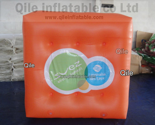 Large Helium Balloon Cube with UV protected printing , Flying Square Rectangula supplier