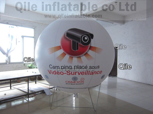 White PVC Advertising Helium Balloon 6M Inflatable For Outdoor Show Event supplier
