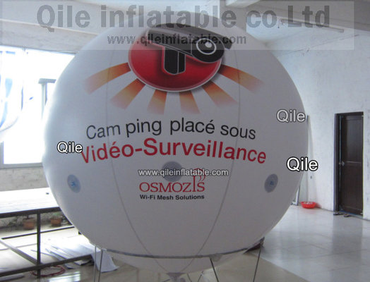 White PVC Advertising Helium Balloon 6M Inflatable For Outdoor Show Event supplier