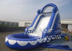 Splash Pool Inflatable Water Slide / Rental Inflatable Climbing Wall And Slide