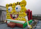 Funny Sponge Bob Commercial Inflatable Bouncers Double Zipper For Kids / Adults