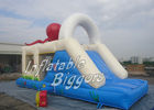 Kindergarten Playground Inflatable Obstacle Course Promotion With Tarpaulin