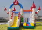 PVC Outdoor Commercial Inflatable Bouncer With Slide , Combo Jumping Castle