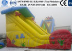 Yellow Inflatable Water Slides for Kids , Bouncy Games Powerful Air blower