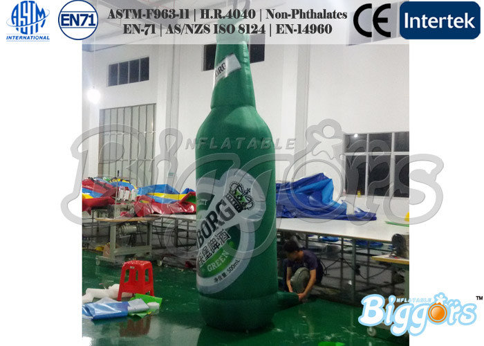 210D Polyester Giant Inflatable Advertising / Inflatable Bottle For Beer Promotional Activity