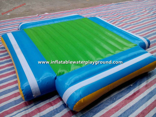 Yellow / Green Inflatable Water Park , Inflatable Water Games For Entertainment