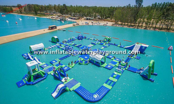 Giant Lake Inflatable Water Park Rentals , Inflatable Water Sports Equipment